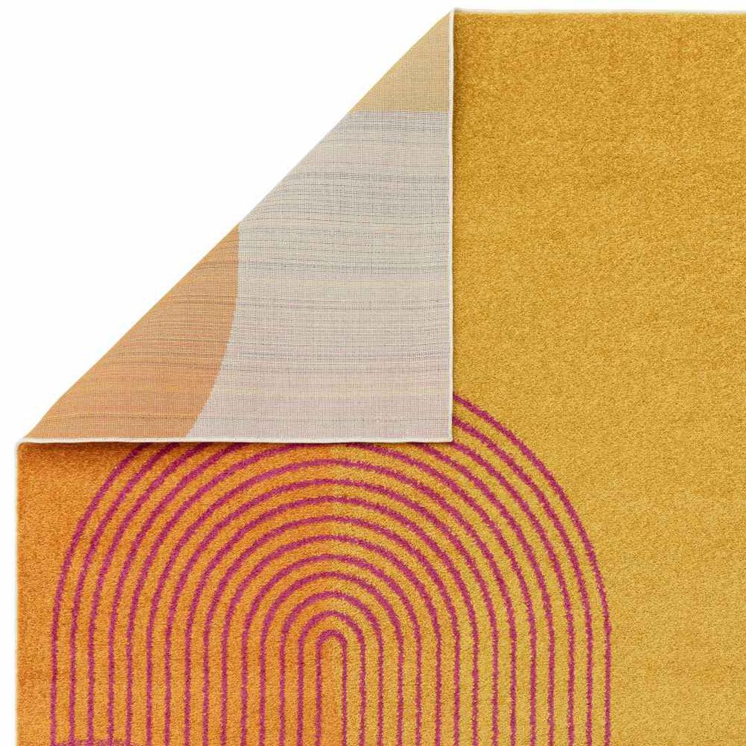 Retro Geometric Rug - Orange – Lime Lace