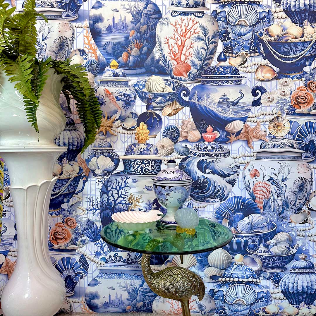 Secrets Of The Ginger Jars Wallpaper – Lime Lace