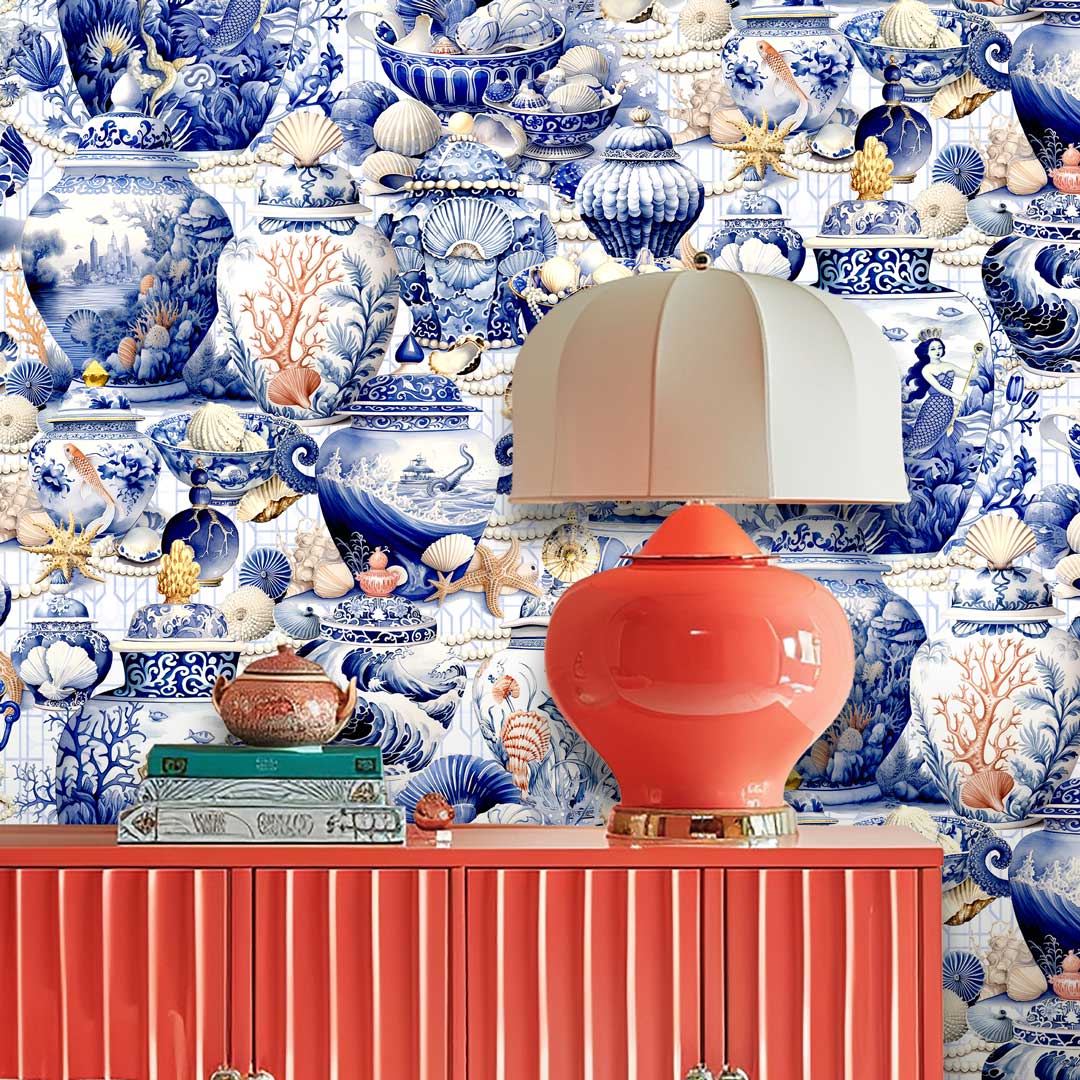 Secrets Of The Ginger Jars Wallpaper – Lime Lace