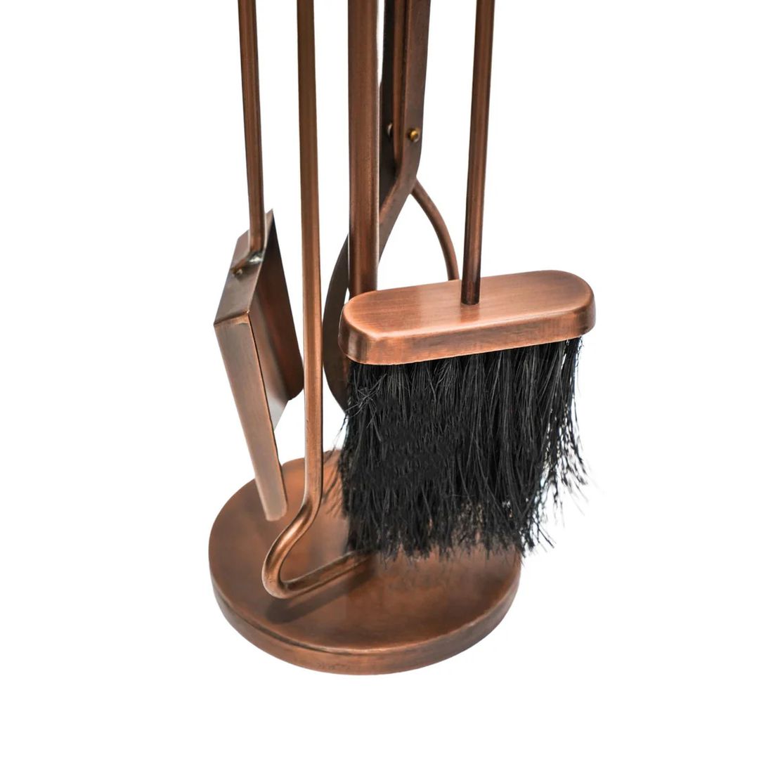 Sleek Copper Fire Tools Set – Lime Lace