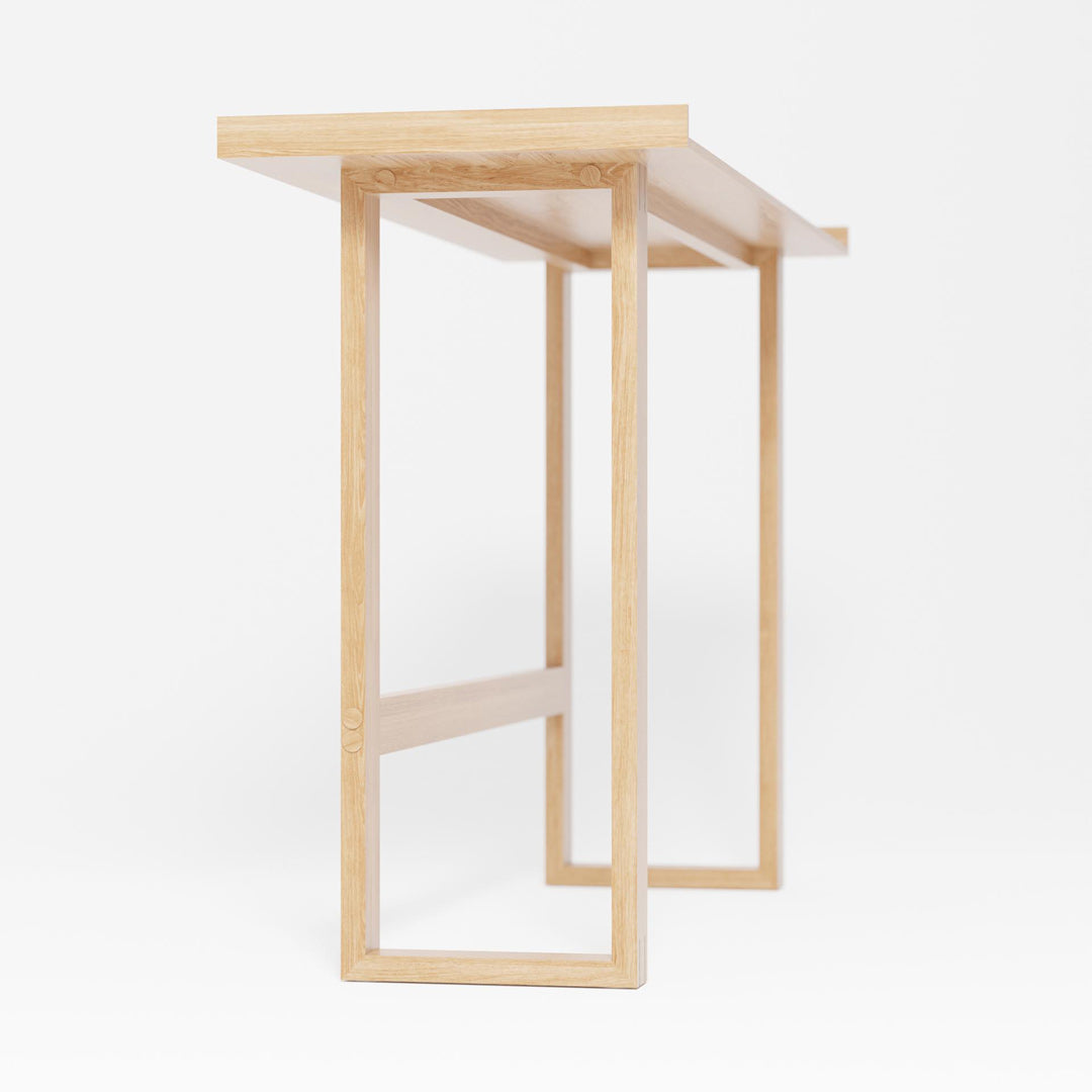 Slim Natural Oak Desk – Lime Lace