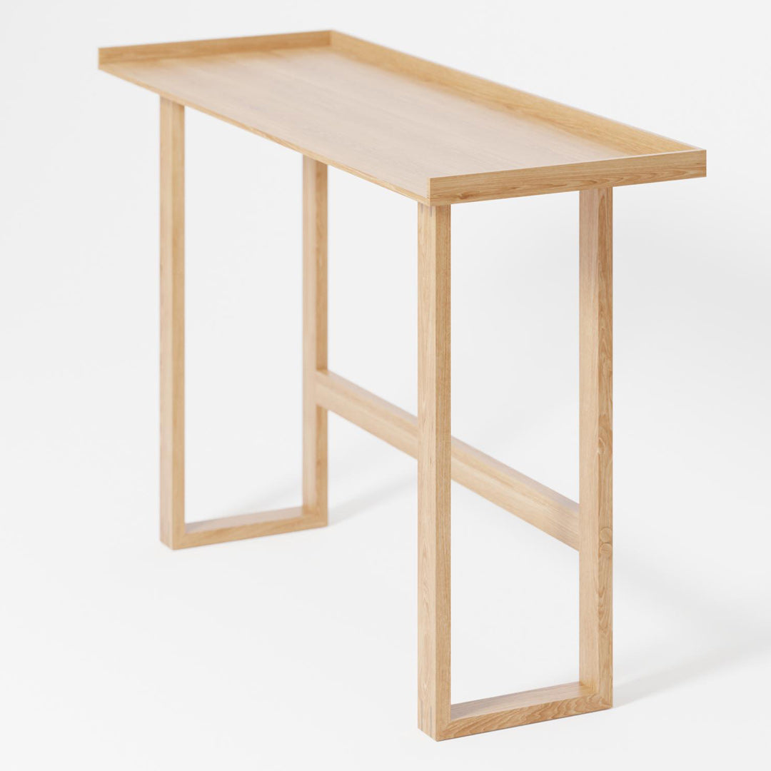 Slim Natural Oak Desk – Lime Lace