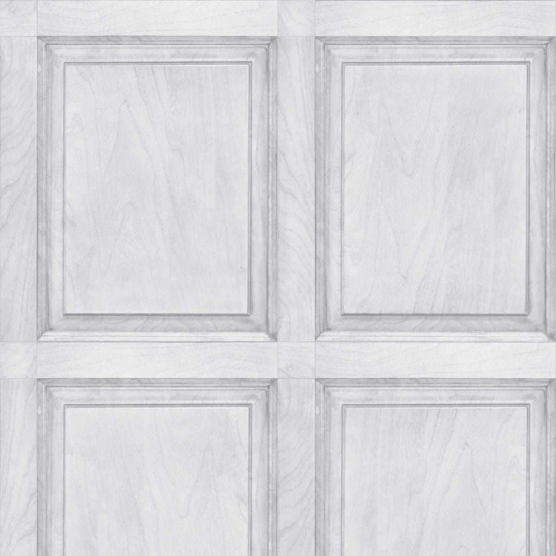 White Wood Panelling Wallpaper – Lime Lace