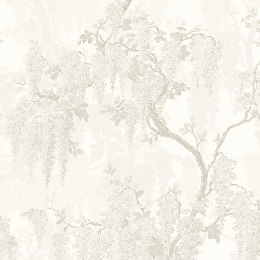 Wisteria Botanical Wallpaper - Magnolia – Lime Lace