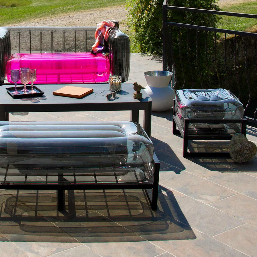 Yoko Inflatable Pouffe - Black – Lime Lace