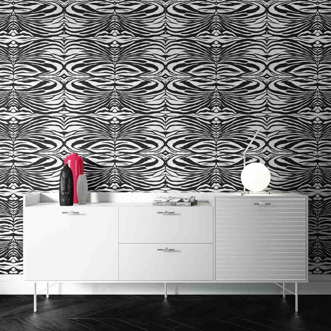 Zulu Zebra Wallpaper - Liberty James Studio – Lime Lace