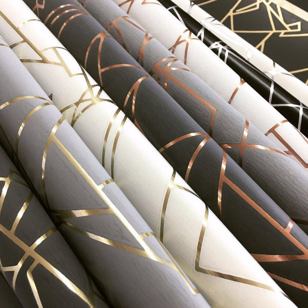 Angles Wallpaper -Metallic - Erica Wakerly – Lime Lace