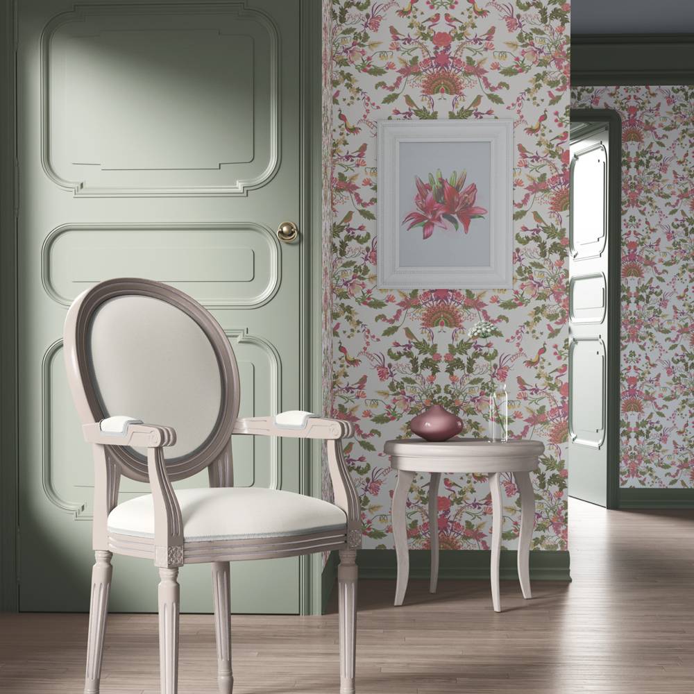 Aviana Wallpaper - Bouquet - Becca Who – Lime Lace