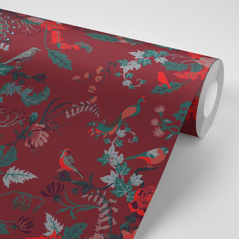 Aviana Wallpaper - Ruby - Becca Who – Lime Lace