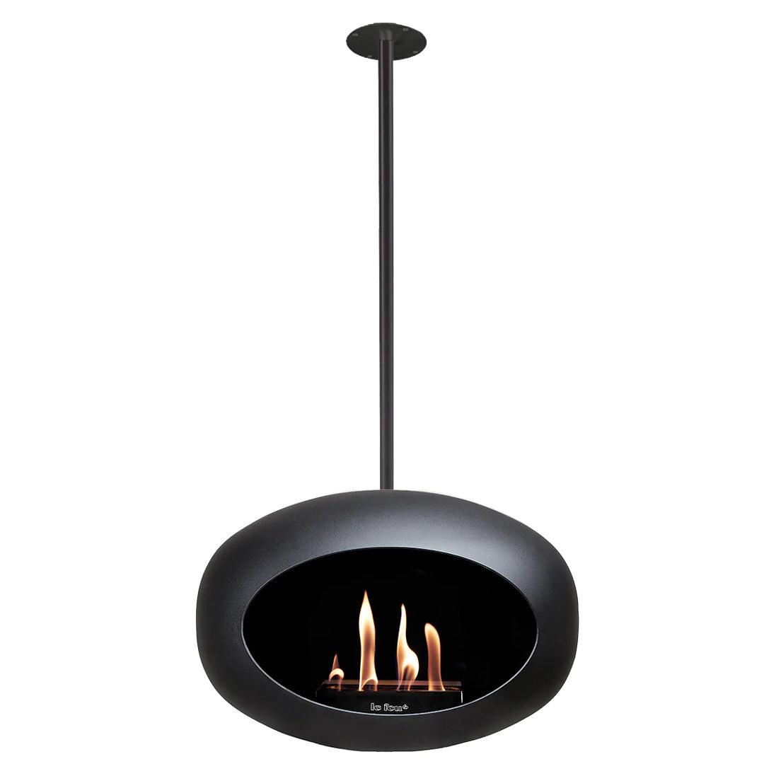 Black Sky Bioethanol Fire - Black Pole - Le Feu - Ceiling Hanging ...