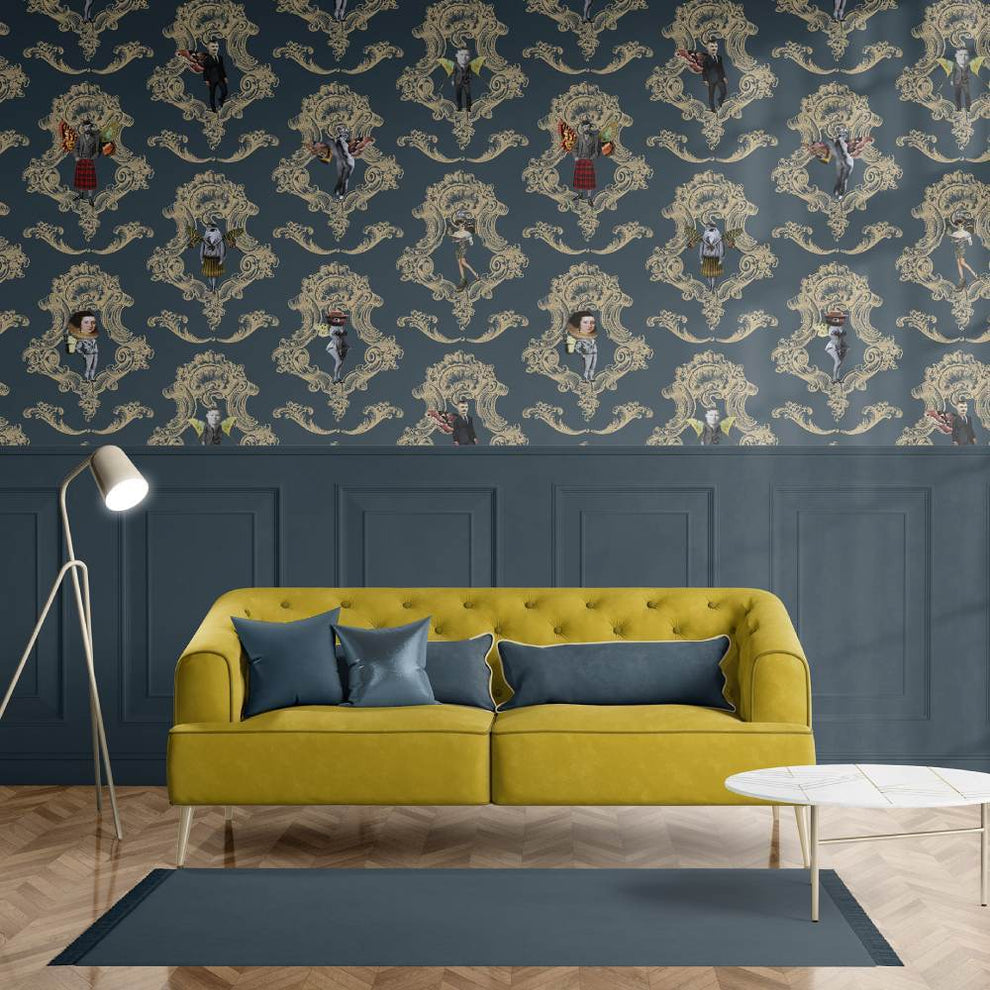 Butterfly People Wallpaper - Blue - Graduate Collection – Lime Lace