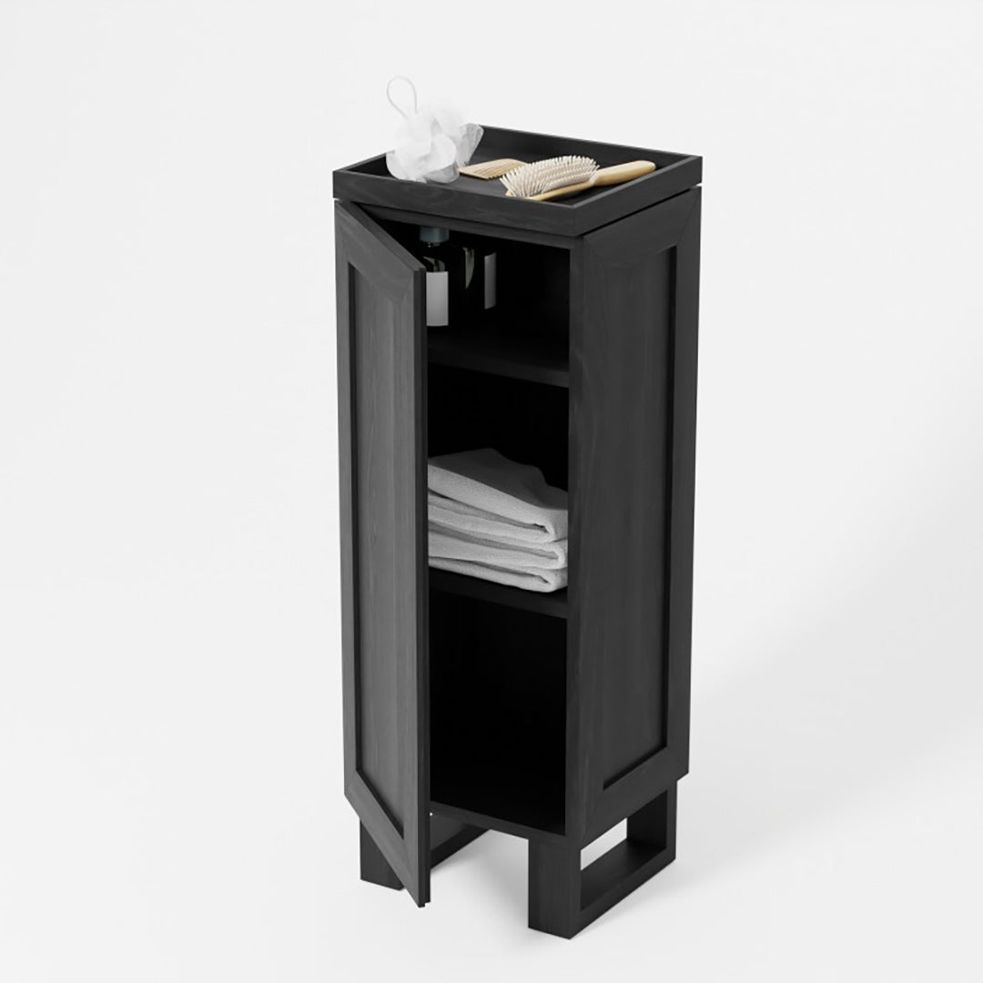 Cosmos Tallboy Bathroom Cabinet - Dark Oak – Lime Lace