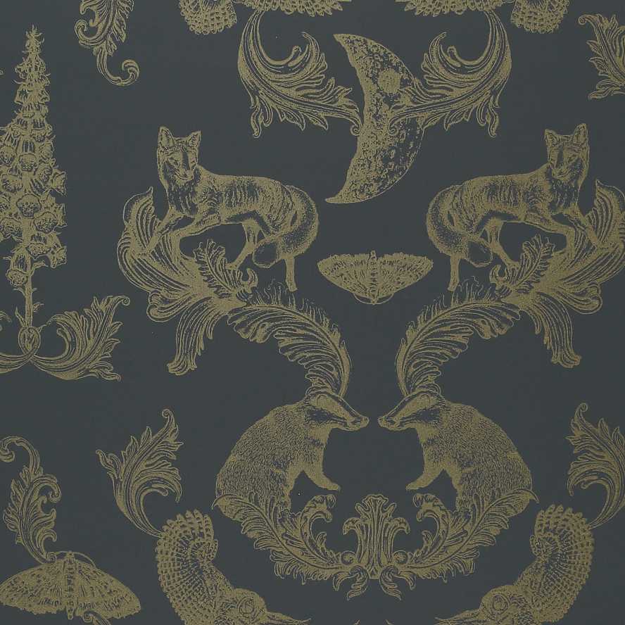 Dipped in Moonlight Wallpaper - Charcoal - Graduate Collection – Lime Lace