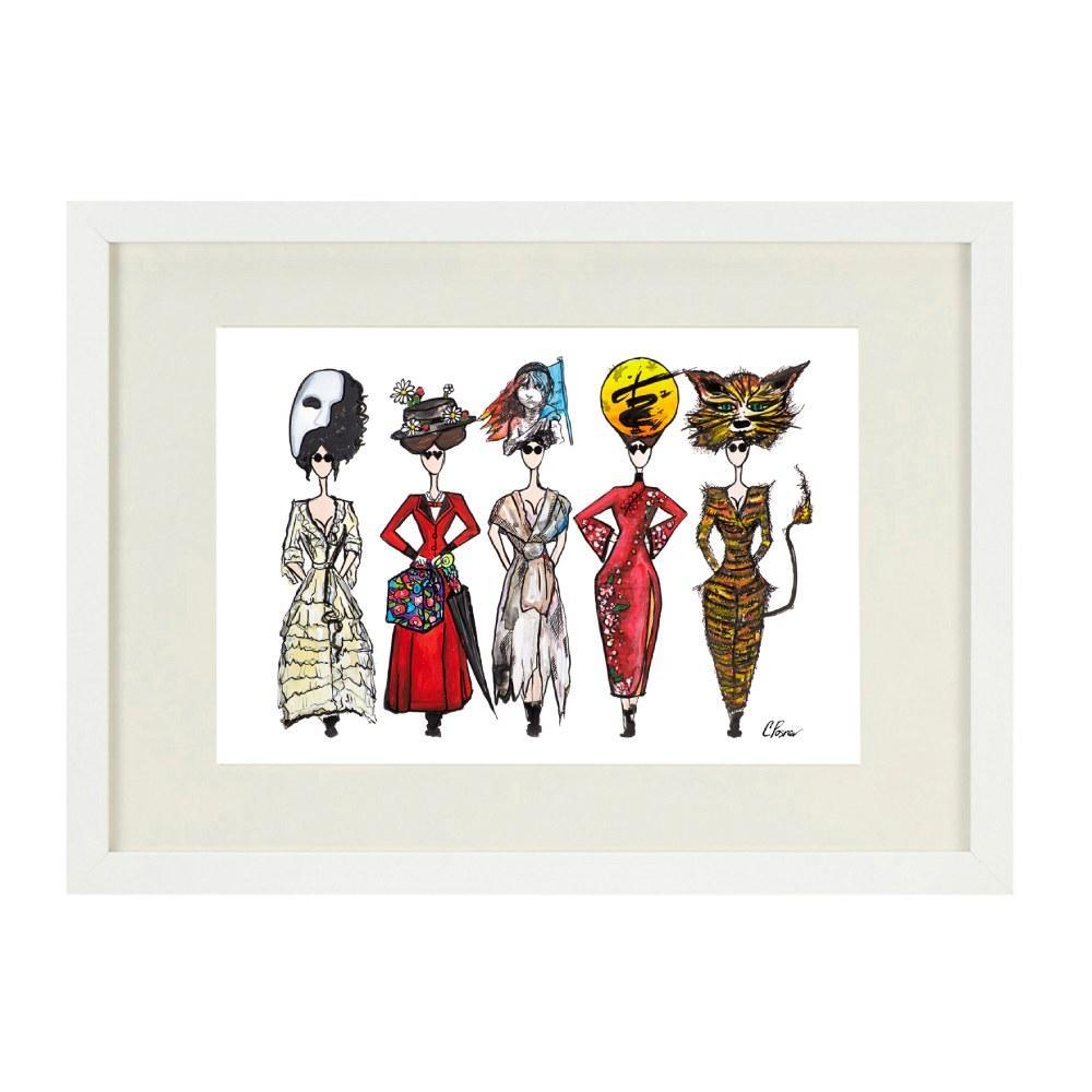 London Show Girls Limited Edition Print – Charlotte Posner – Lime Lace