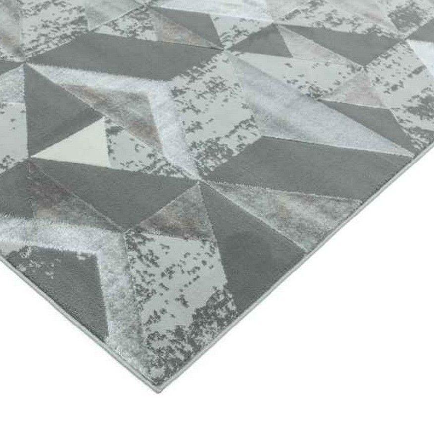 Metallic Geometric Print Rug - Silver – Lime Lace