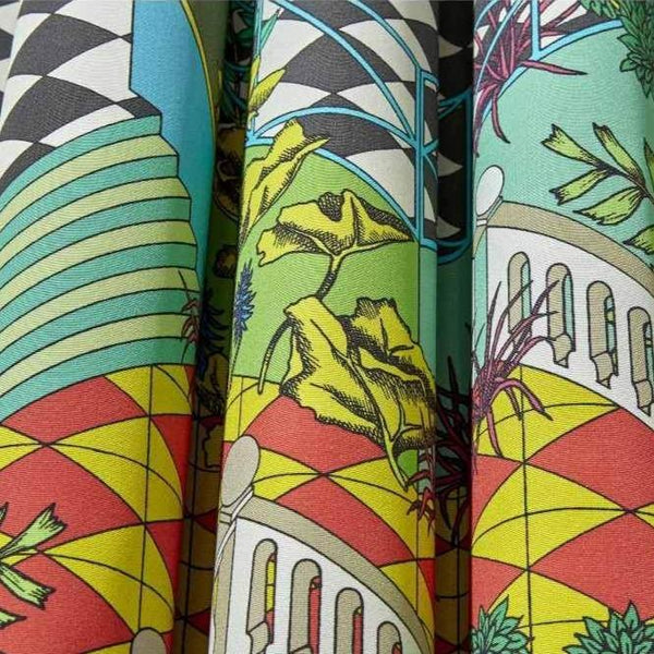Miami 100% Cotton Fabric - Cole & Son - Linear Meter / Petrol Multi ...