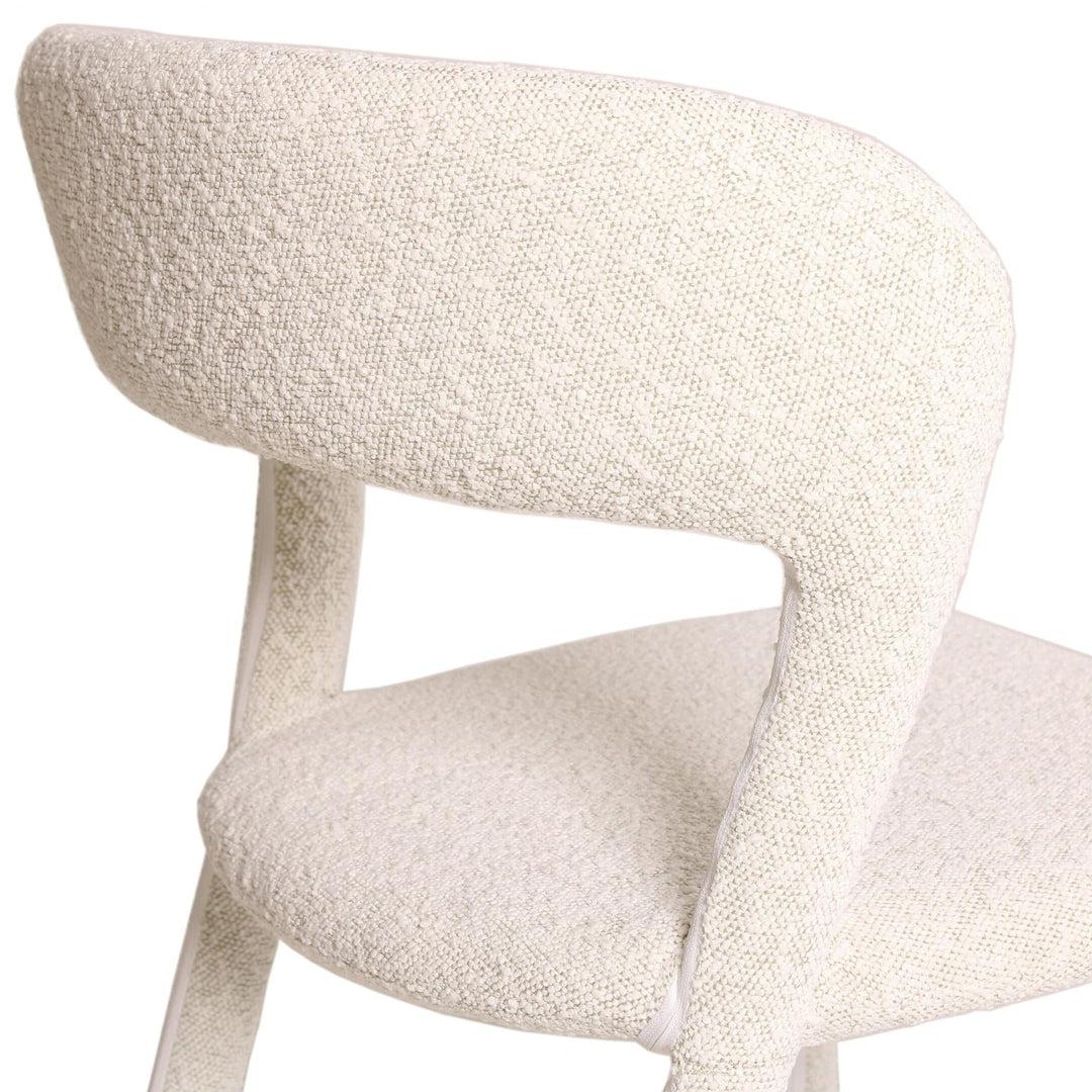 Mian White Boucle Dining Chair – Lime Lace