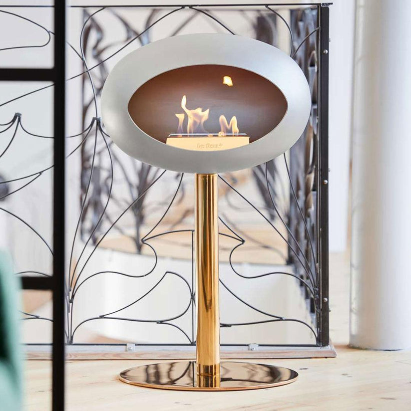 Nickel Ground Steel Bioethanol Fireplace - Le Feu – Lime Lace