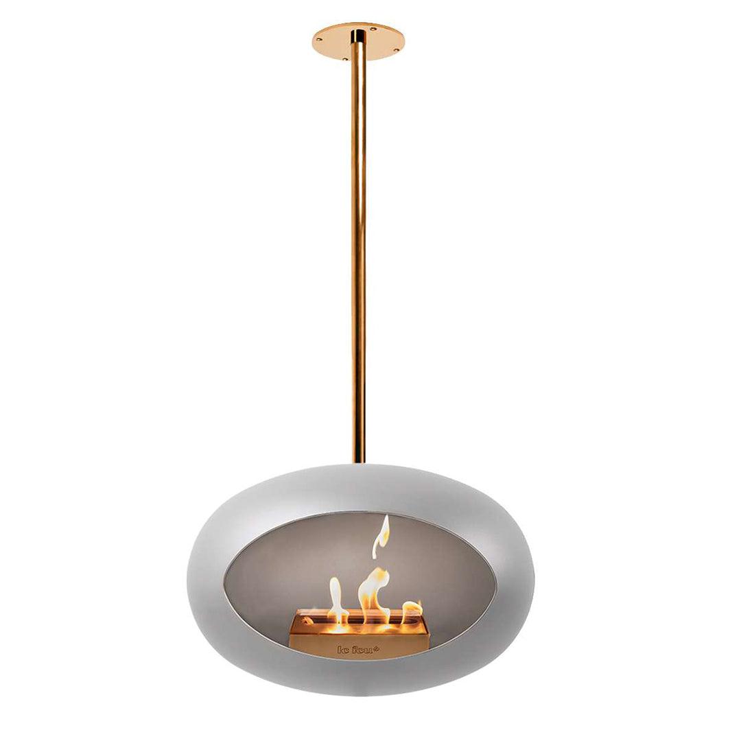 Nickel Sky Bioethanol Fire - Rose Gold Pole - Le Feu – Lime Lace