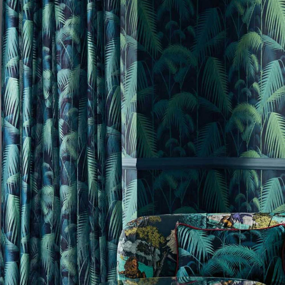 Palm Jungle Linen Union Fabric - Cole & Son - Linear Meter – Lime Lace