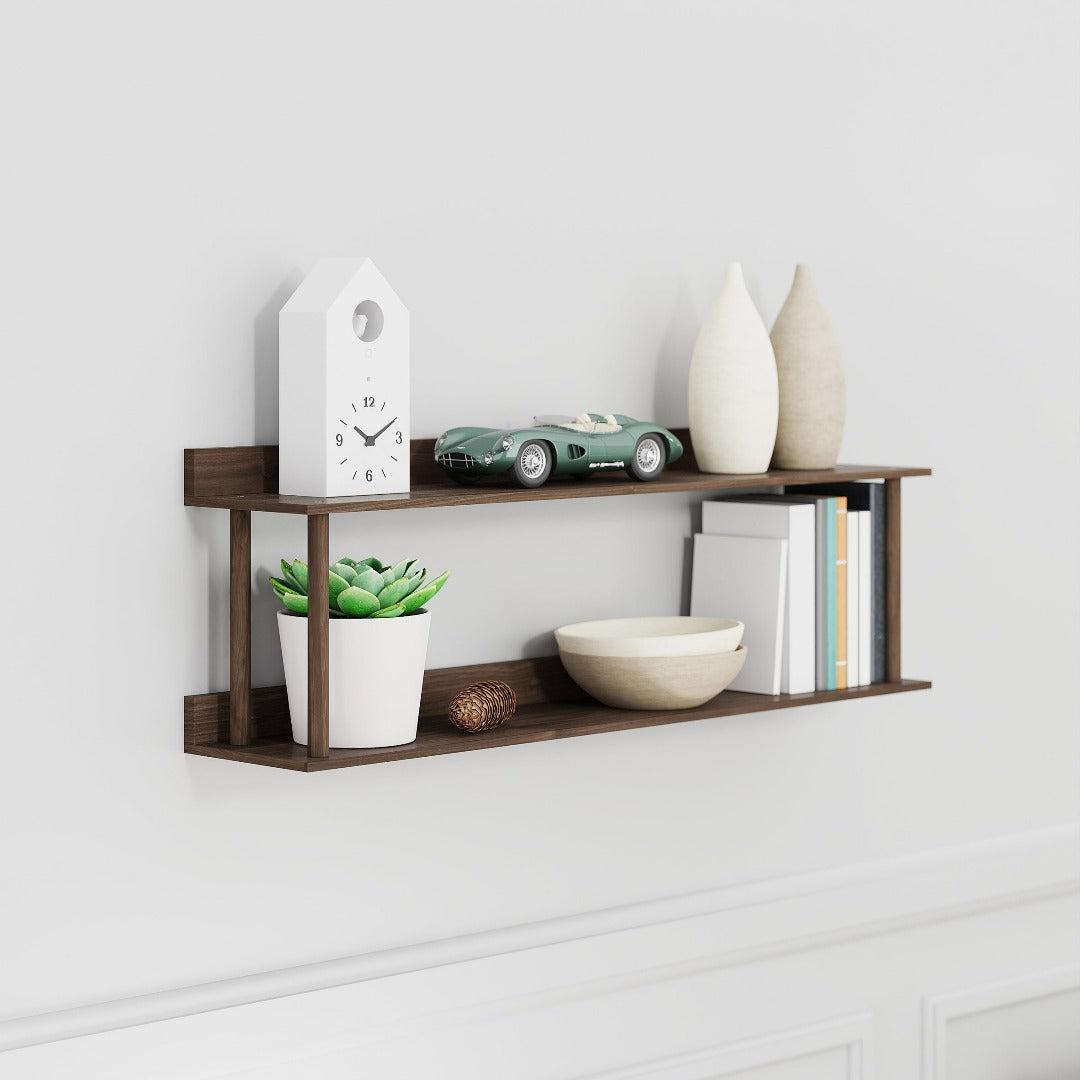 Platform 2 Wall Shelf - Walnut – Lime Lace