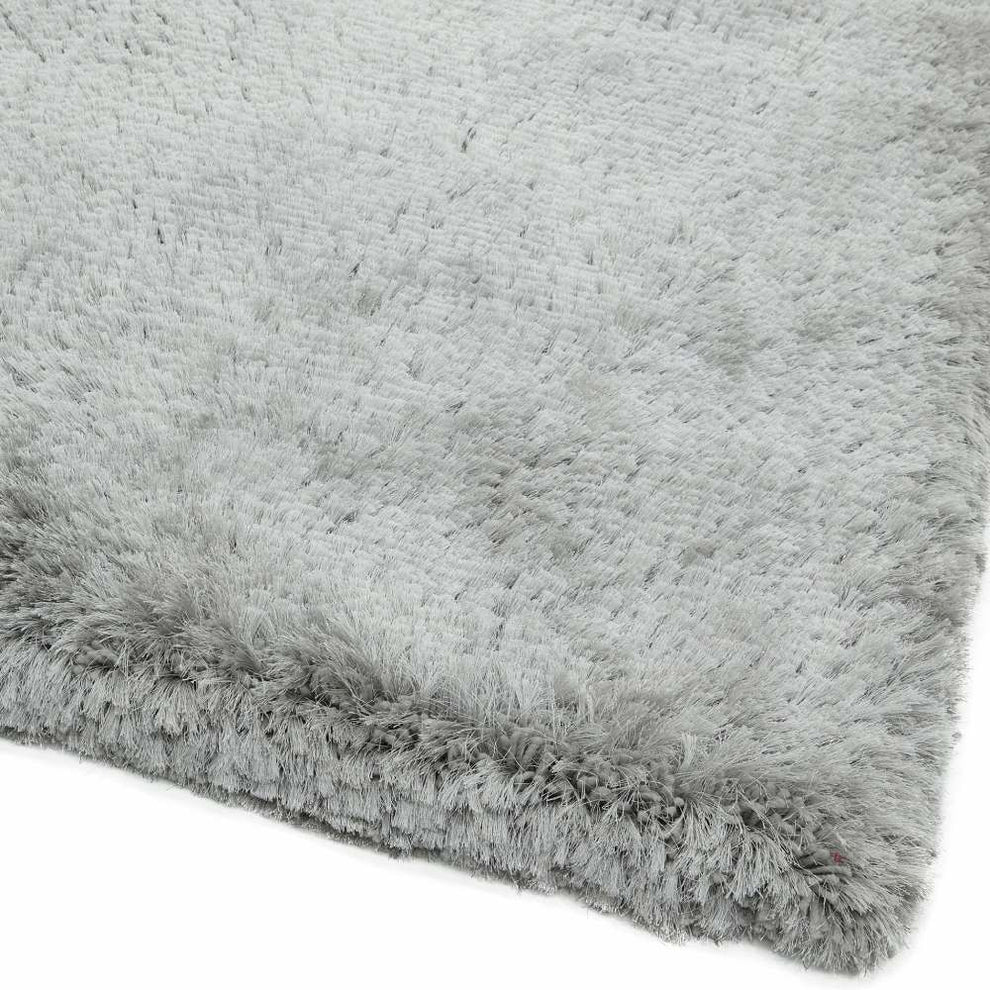 Plush Deep Pile Shaggy Rug - Silver – Lime Lace