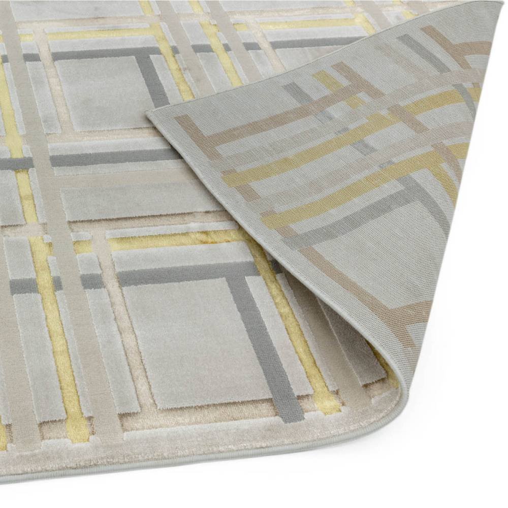 Silver & Gold Elexus Rug – Lime Lace