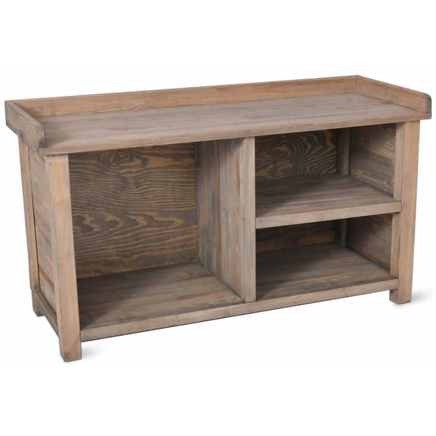 Spruce Wood Welly Storage Bench – Lime Lace