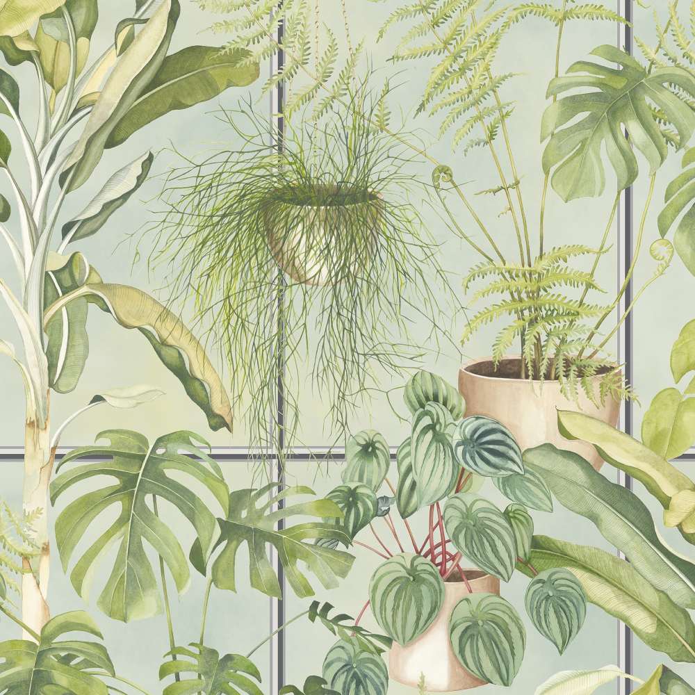 The Green House Wallpaper - House Green - Brand McKenzie – Lime Lace