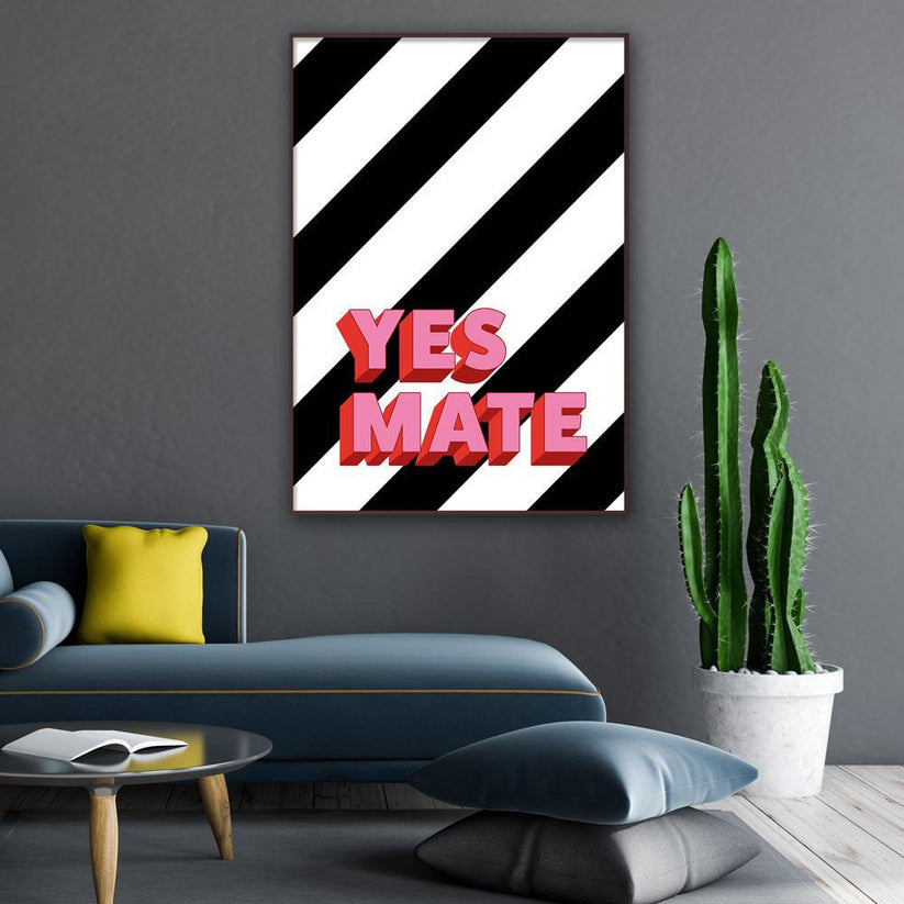 YES MATE Poster Print – Lime Lace