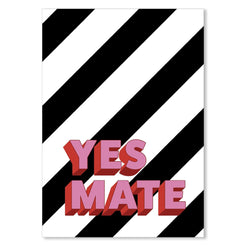 YES MATE Poster Print – Lime Lace