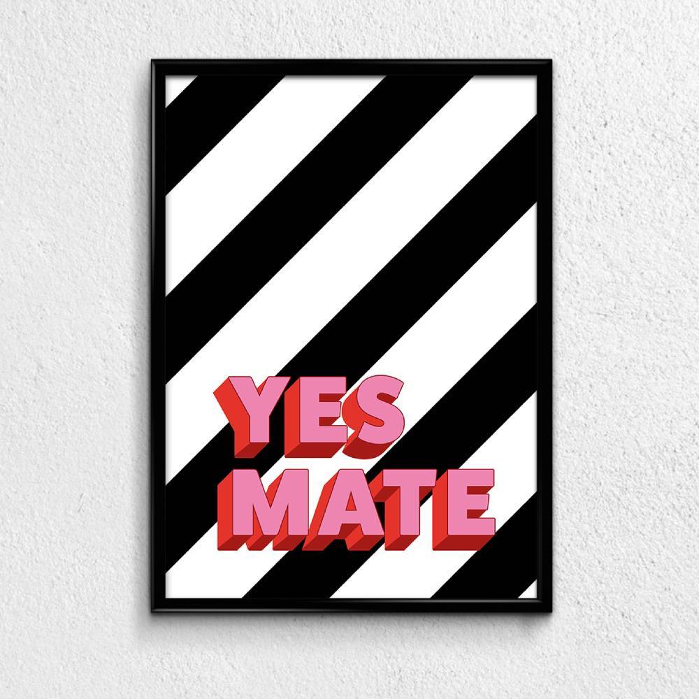 YES MATE Poster Print – Lime Lace