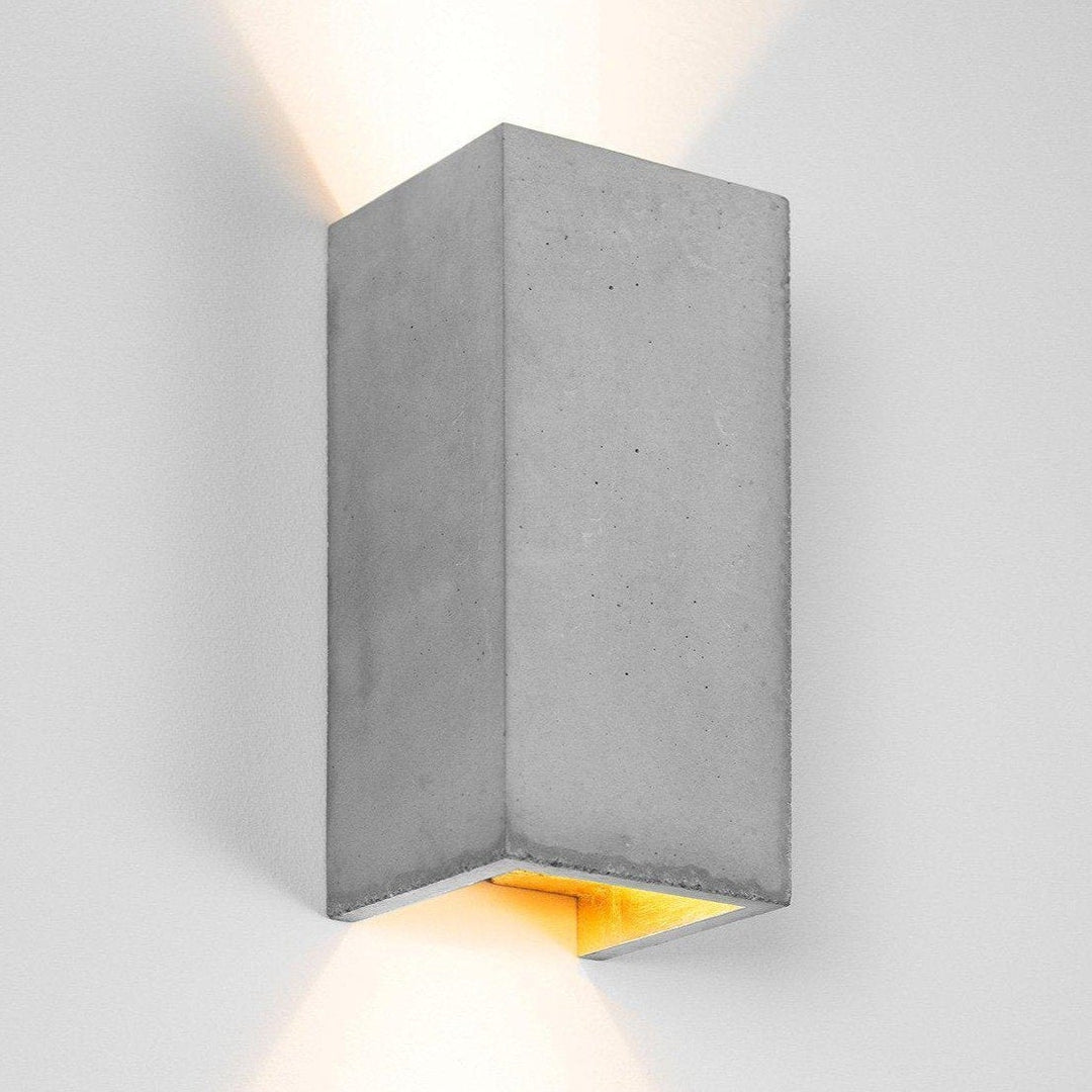 B8 Concrete Rectangular Wall Light - Light Grey - GANTlights – Lime Lace