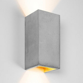 B8 Concrete Rectangular Wall Light - Light Grey - GANTlights – Lime Lace