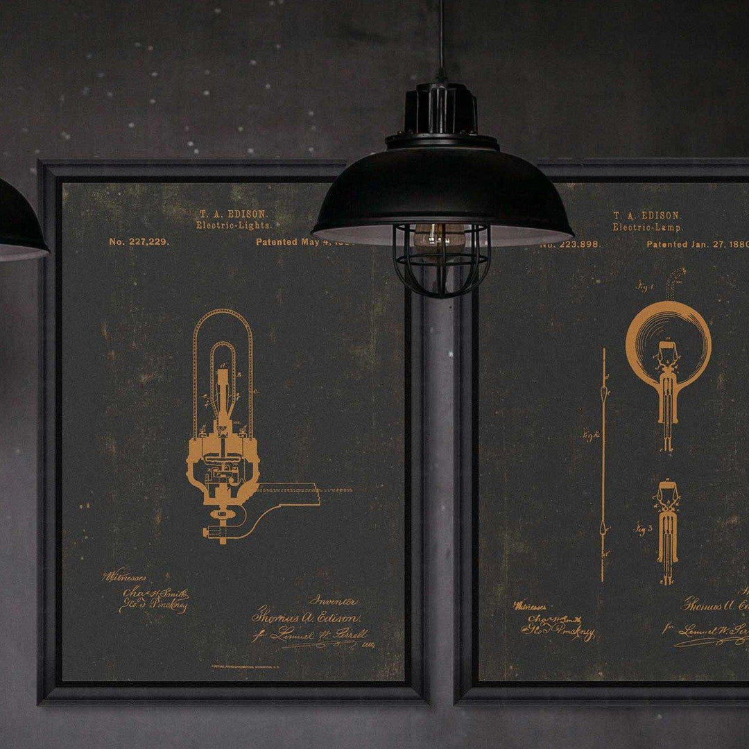 Edison Bulb Framed Wall Art - MINDTHEGAP – Lime Lace