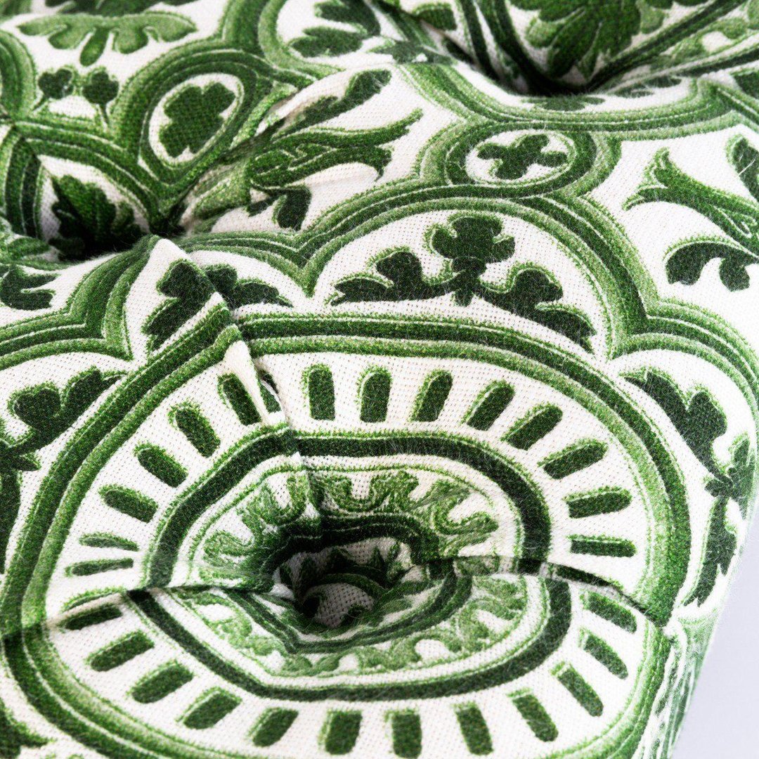 Edward Ottoman Tufted Bench - The Manor Linen – Lime Lace