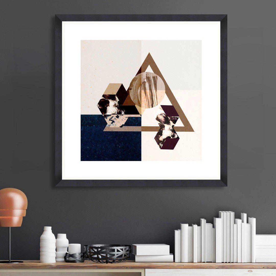 Minimal Geometric Framed Wall Art - MINDTHEGAP – Lime Lace