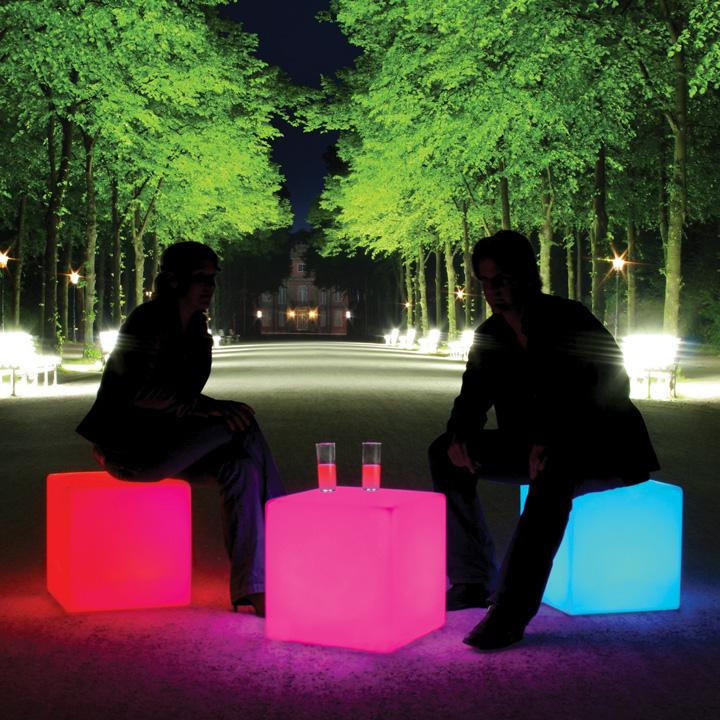 Multi Coloured Outdoor Led Cube Table - Moree – Lime Lace