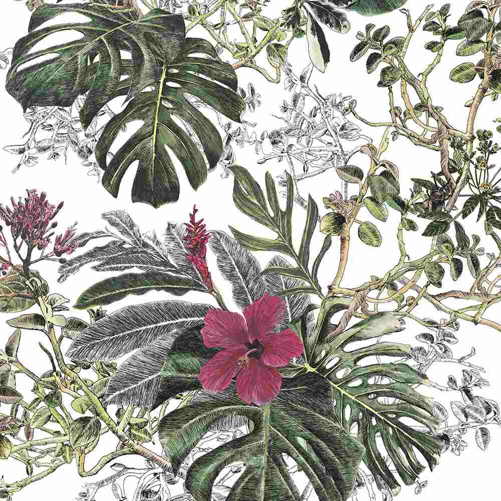 Seasons Classic Wallpaper - Summer Tropical Bloom - Sian Zeng – Lime Lace