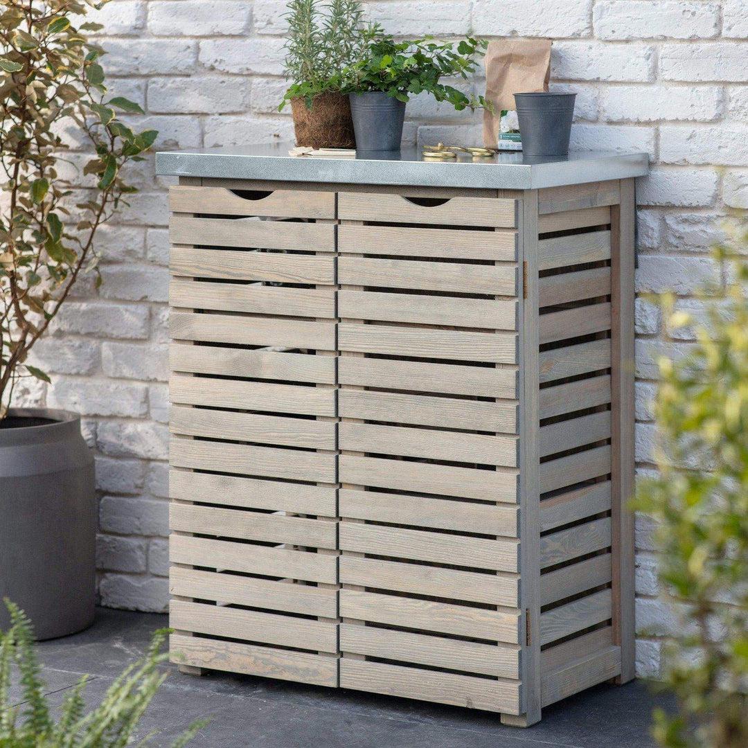 Slatted Outdoor Storage Unit – Lime Lace